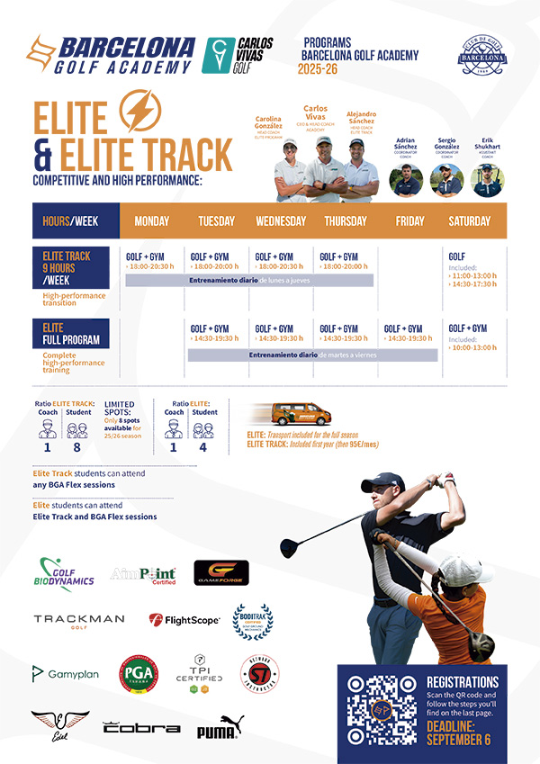 BGA FLEX, ELITE TRACK and ELITE: Choose your best Barcelona Golf ...